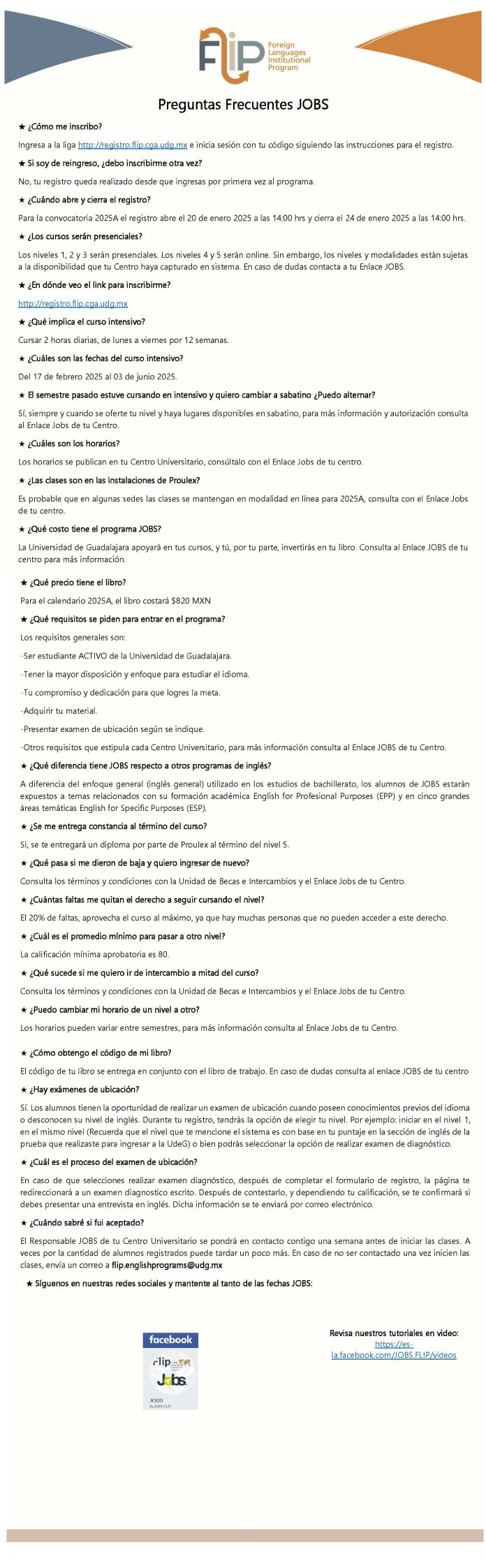 Cursos de inglés JOBS by Proulex para universitarios - Gaceta UDG